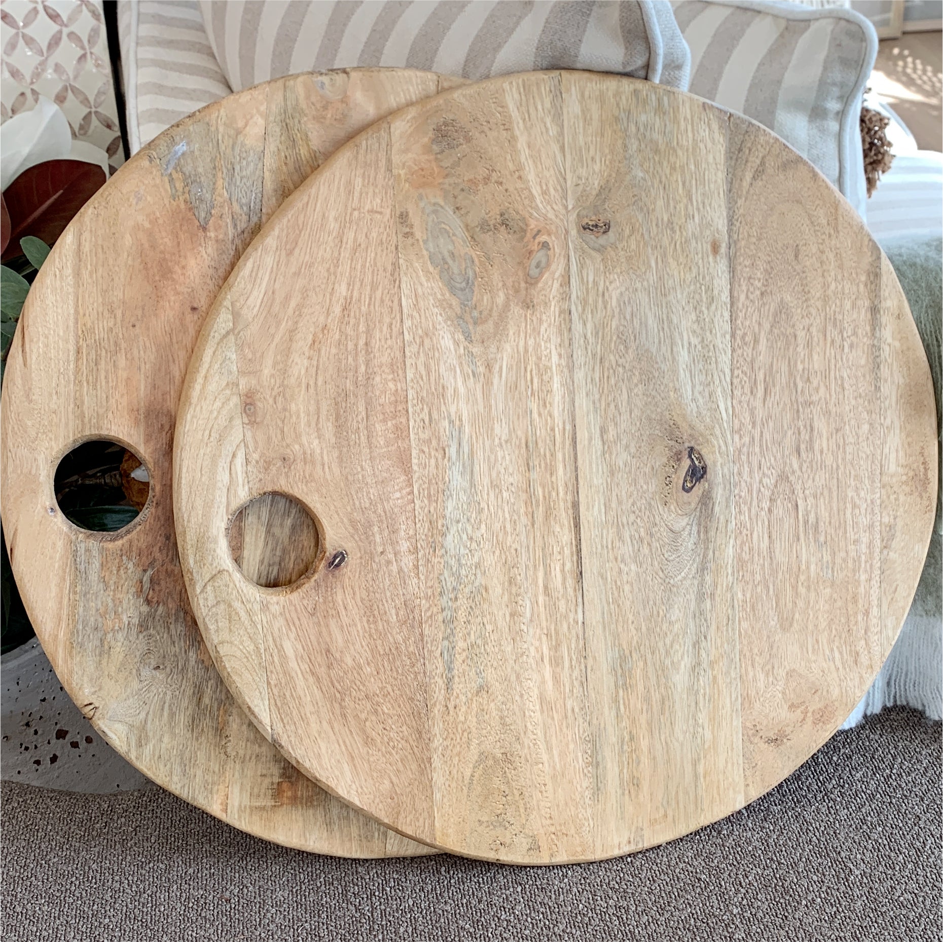 Scully Wooden Board Round 50cm | Marley and Hills Interiors