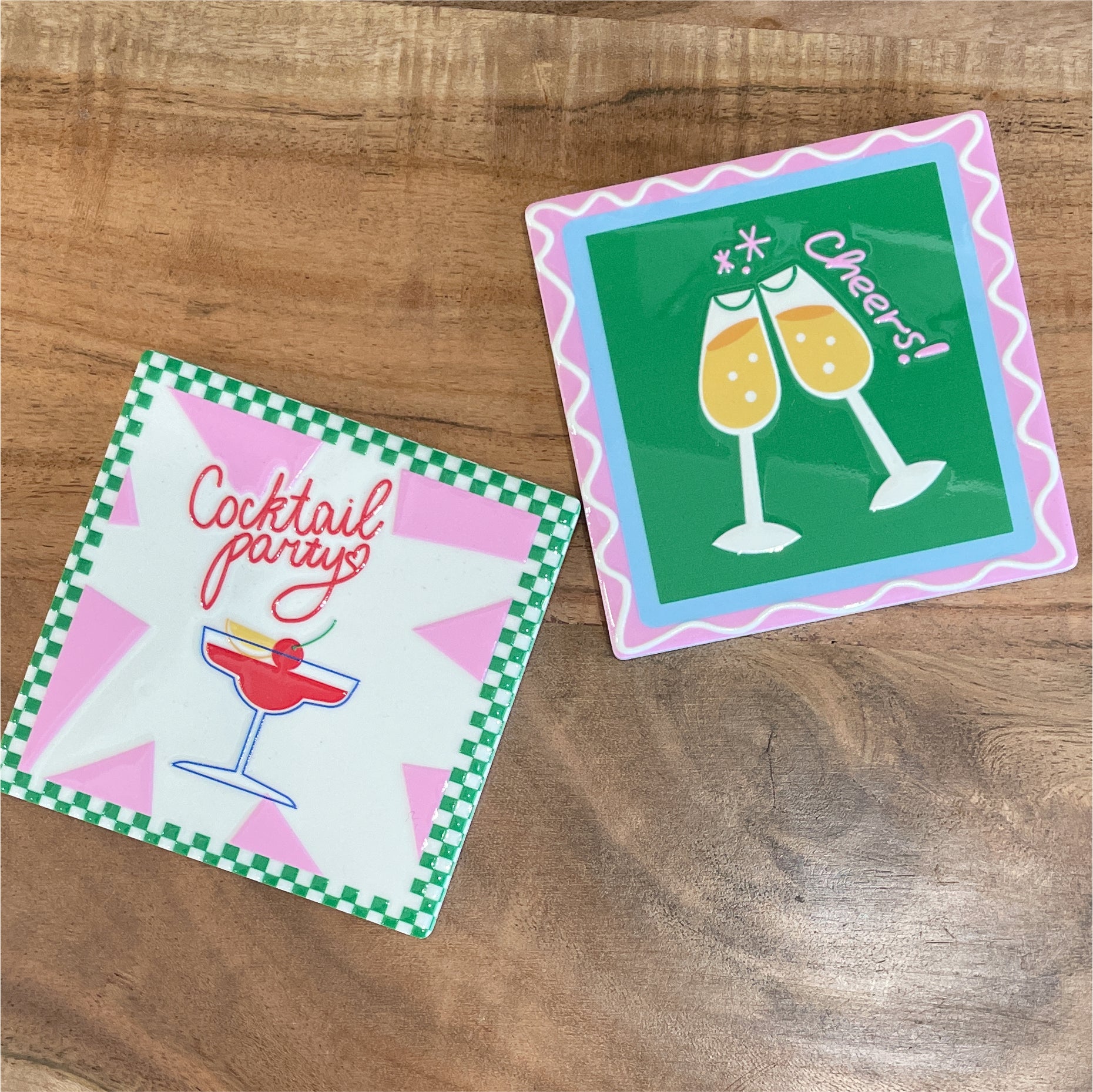 Cocktail Coasters Assorted 10cm | Marley and Hills Interiors
