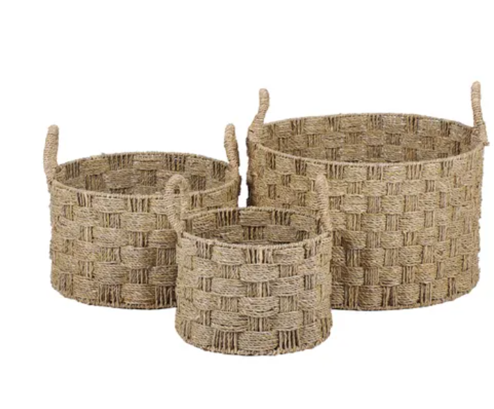 QUAD SEAGRASS BASKET S | Marley and Hills Interiors