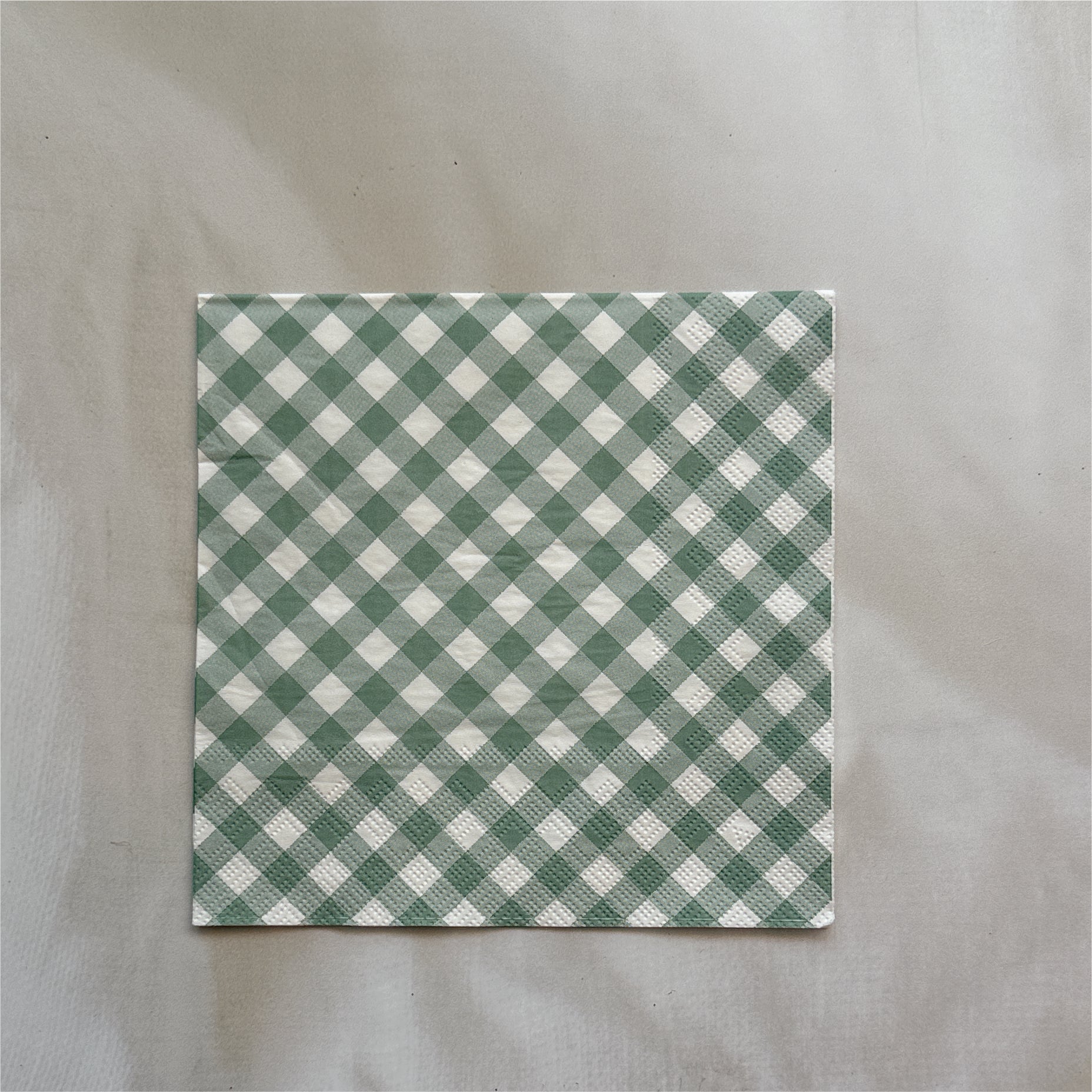 Sage Check serviettes 20pk | Marley and Hills Interiors